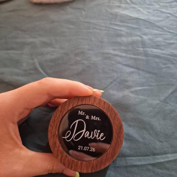 Personalized 3 Slot Ring Box for Wedding Ceremony, 3 Slot Wedding Ring ...