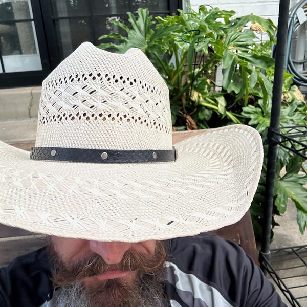 Beautiful Genuine Spotted Cowhide Hat Hanger -- Cowboy Western Fedora ...