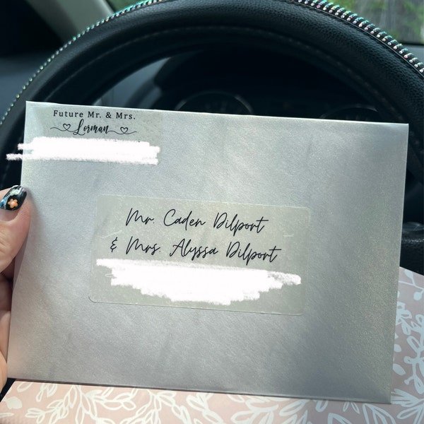 Guest Address Labels, Clear Address Labels, Wedding Address Labels ...