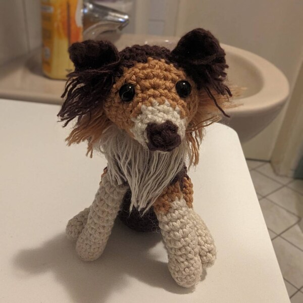 Crochet Pattern for Finnly, Realistic Crochet Border Collie Dog ...