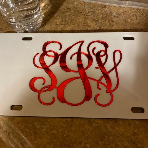 Custom "white" License Plate, Car Tag, Personalized Car Tag, Custom ...