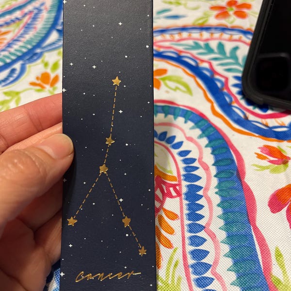 Personalised Star Sign Leather Bookmark + Stamped Name or Initials ...