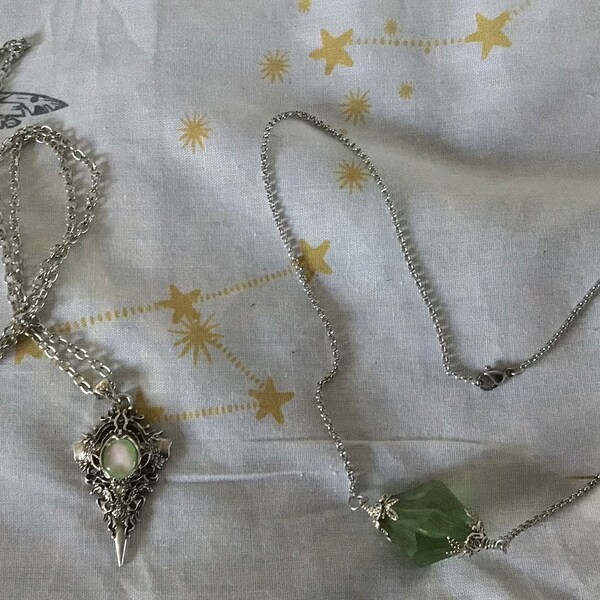 Elven Necklace Witch Jewelry Magic Pendant Glow Necklaces - Etsy