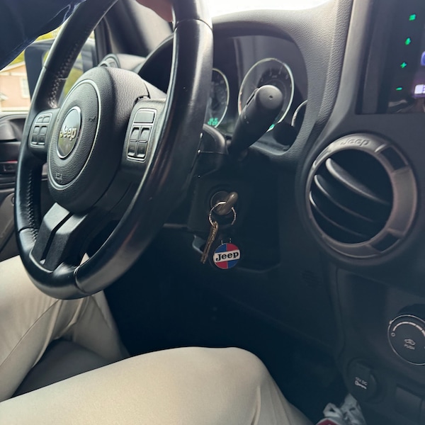 AMC Jeep Keychain - Leather Fob - Etsy