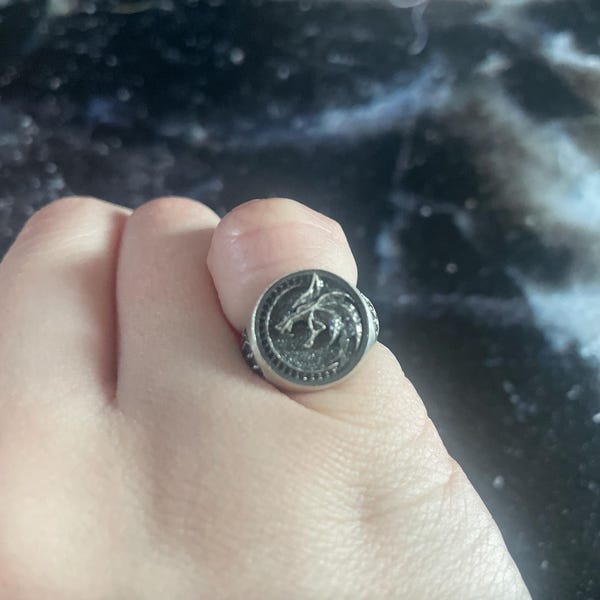 Saint Raphael Archangel Ring, Caduceus Shield Spear Christian Jewelry ...