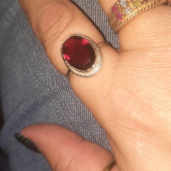 Ruby Ring, Ruby Silver Ring, Handmade Ring, Christmas Gift, Wedding ...