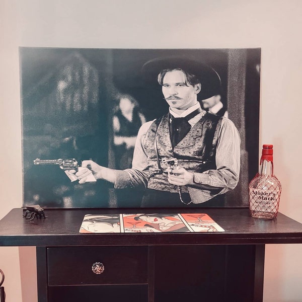 Doc Holliday Val Kilmer Famous Gunfighter Original Painting Tombstone ...