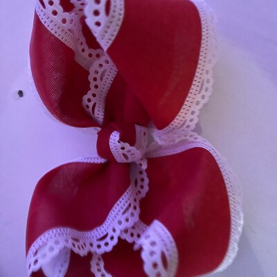 Santa Bow...santa Hair Bow..red Velvet Bow...christmas Bow..christmas ...