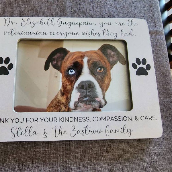 Personalized Veterinarian Picture Frame, Veterinarian Thank You Gift ...