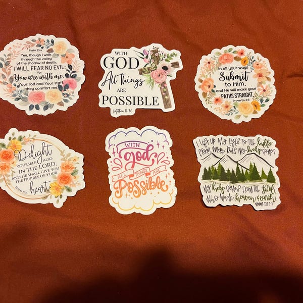 With God All Things Are Possible, Church Sticker, Religious Decal ...