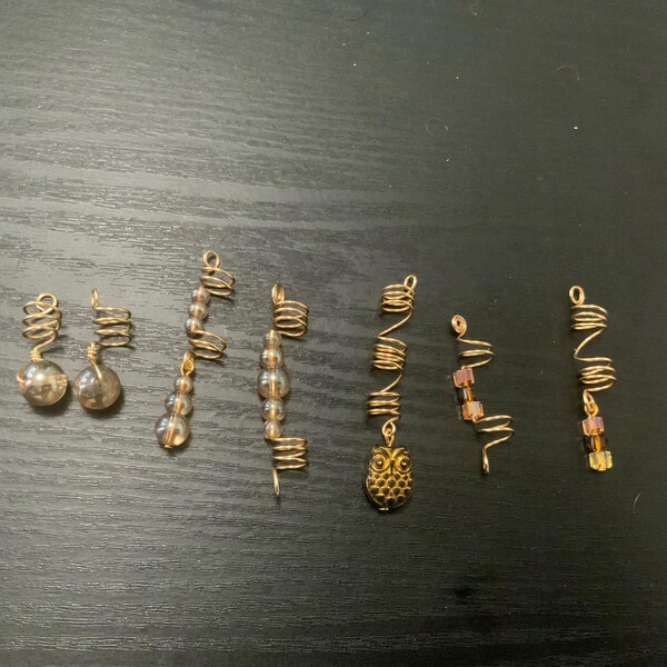 Loc Jewelry Silver Stars Set of 3 Dread/braid Charms Dreadlock Coils ...