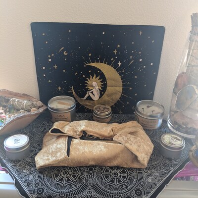 Velvet Tarot Cloth Altar Cloth Fully Lined 100% Dupioni Silk Lining ...