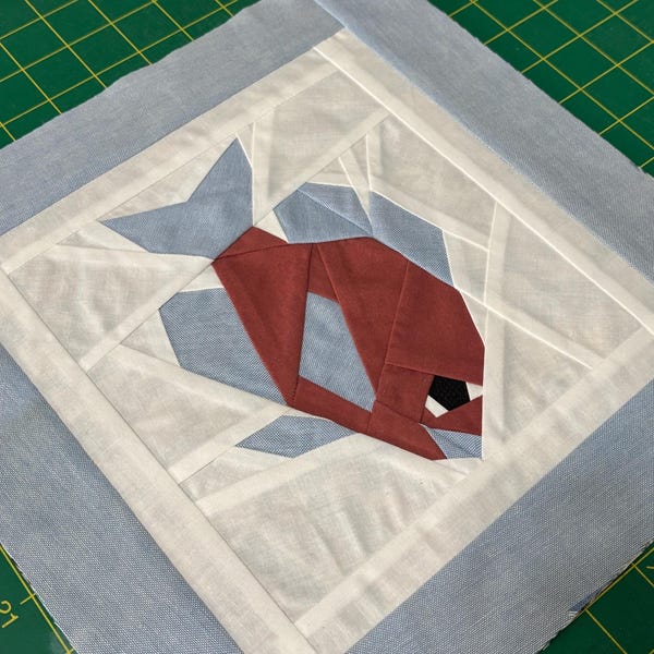 Blue Gill Fish Quilt Block Paper Piecing Pattern (PDF Download) - Etsy