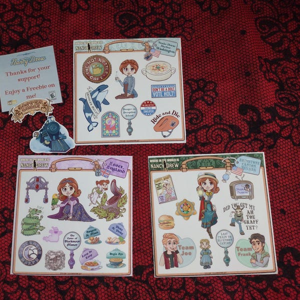 Nancy Drew Legend of the Crystal Skull Sticker Sheet Stylized Laptop ...