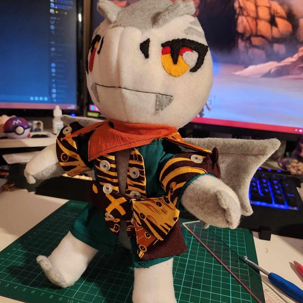 Anthro Dragon Doll Plush Sewing Pattern .pdf Tutorial With Pirate ...