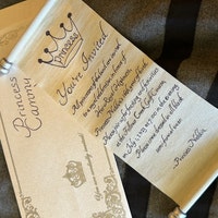 Disney Theme Mini Scroll in the Box Set of 25, Scroll Invitation, Royal ...