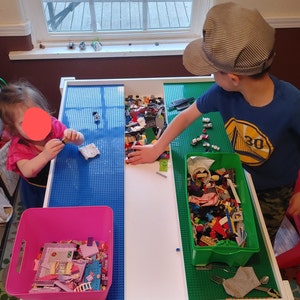 Tall Building Bricks Table, Building Blocks Table , Kids Table With ...
