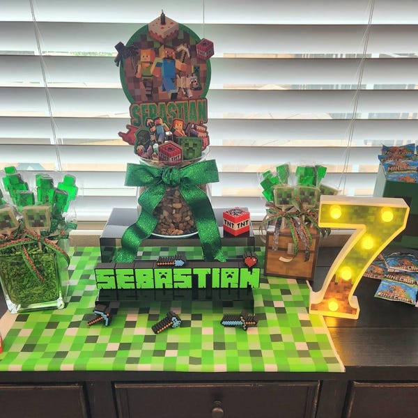 Mine Game Craft Name Sign Personalized Custom Gift Game Room Mine Sign ...