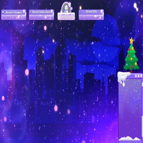 Christmas Stream Overlay Package: Animated Winter Theme Twitch Stream ...