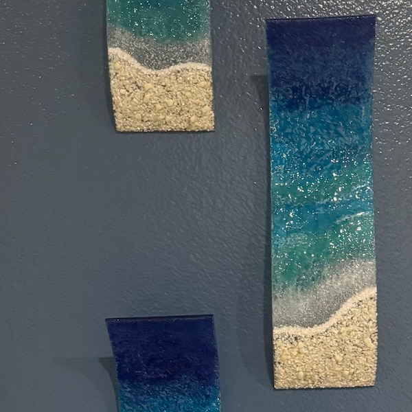 Fused Glass Ocean Wave Art, Sea Turtle Suncather, Glass Fish ...