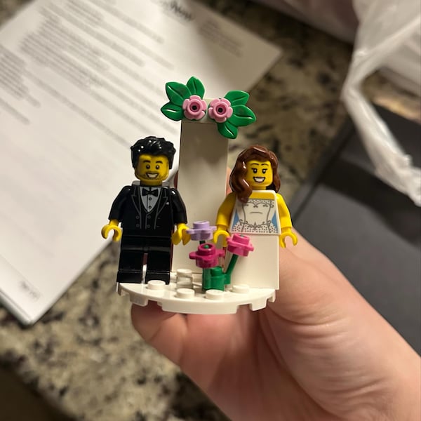 Personalized Minifigure Cake Topper / Wedding Bride & Groom - Etsy