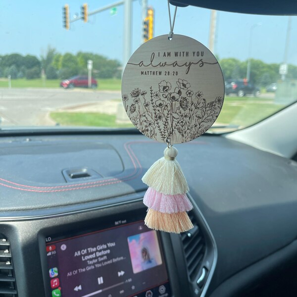 CHRISTIAN CAR CHARM | Rear View Mirror Charm | Car Accessories | Rear ...