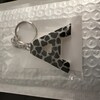 Cow Print Letter Keychain L Resin Keychain L Animal Print L ...