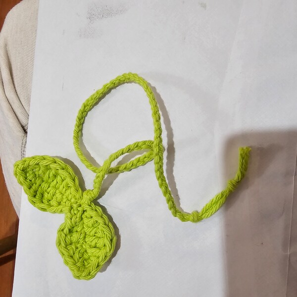 Crochet Sprout Bookmark ∙ Crochet Leaf Bookmark ∙ Sprout Bookmark ∙ ...