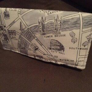 London Map Wallet off White Bifold Clutch Womans Fabric | Etsy