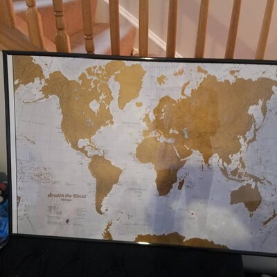Scratch off Map Poster Most Detailed World Map, Gift for Him, Gift for ...