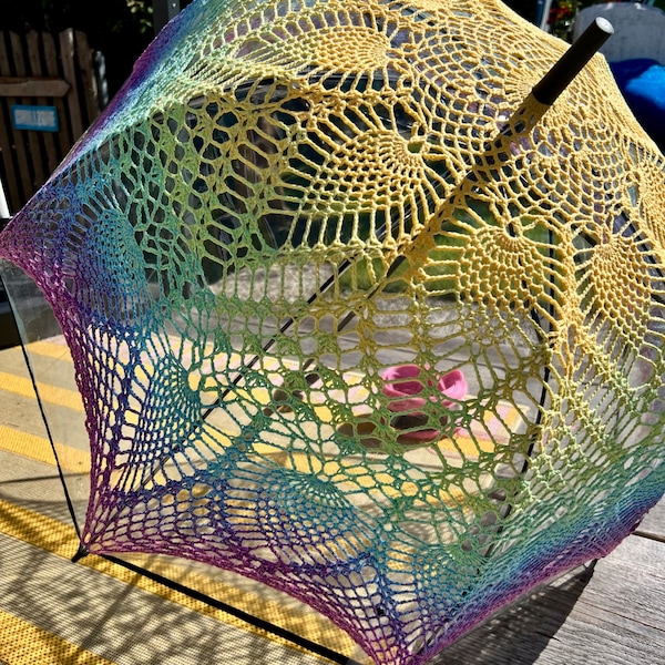 Crochet Parasol Pattern PDF, Pineapple Lace Umbrella - Bridal and ...