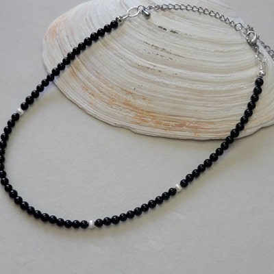 Black Rope Chain Necklace Stainless Steel 2mm 4mm for Men or Unisex ...