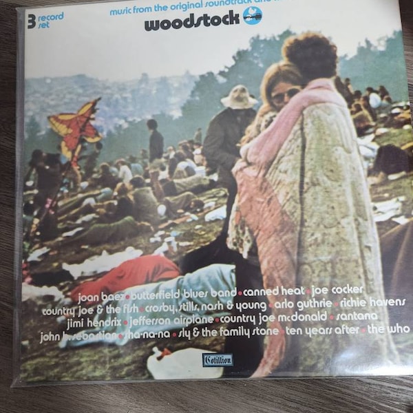 Vintage 1970 Woodstock 3 Record Set Album Vinyl LP Record Original ...