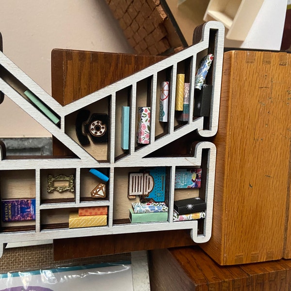 Letter Bookshelf: 3D Mini Book Display, Book Lover Gift - Etsy