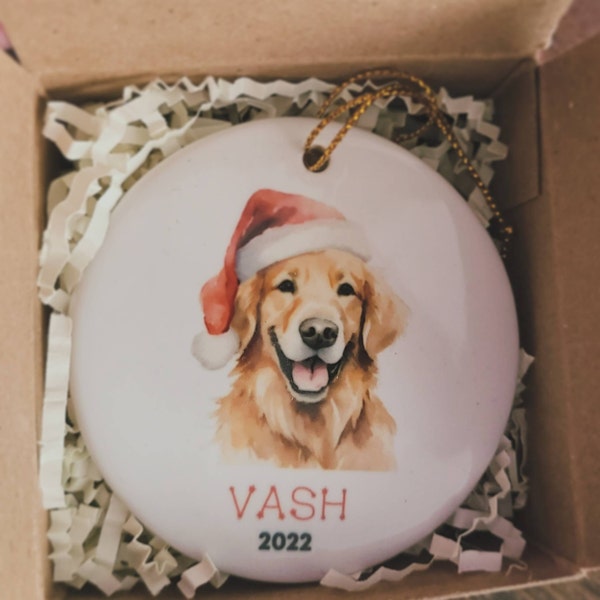 Handmade Personalized Golden Retriever Ornament, Custom Golden ...