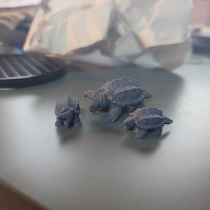 Snapping Turtle Set 3D Printed Resin Miniature Tabletop Role Playing ...