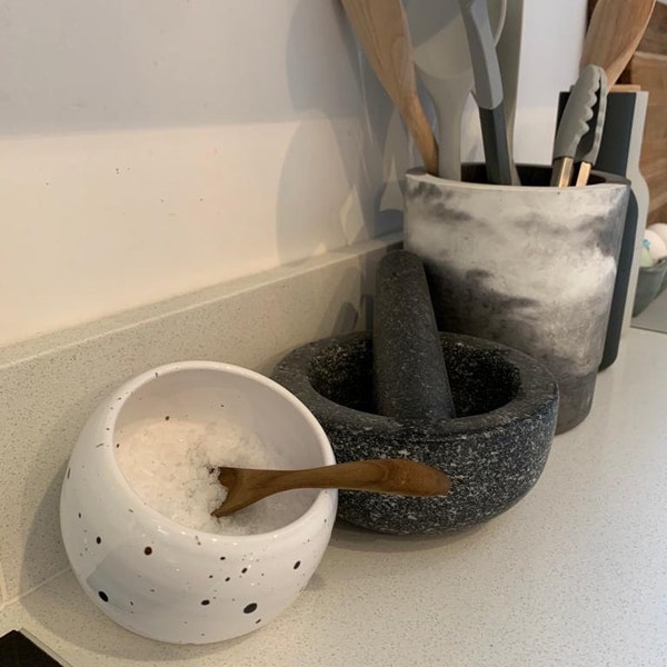 Salt Pig, Salt Cellar, Salt Pot, Sugar Bowl, Ceramic Bowl, Clay Bowl ...