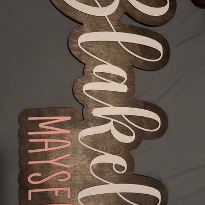 Large Wood Name Sign, Nursery Name Sign, Boho Nursery Sign , Above Crib ...