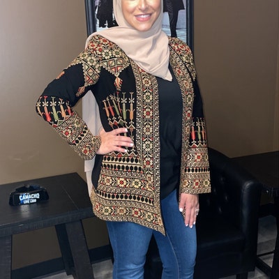 Jumpsuit Overwhole With a Skirt Traditional Embroidered Palestinian ...