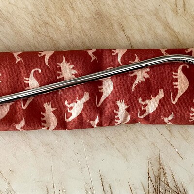 Reusable Straw Pouch, Water-resistant Paper Straw Print - Etsy