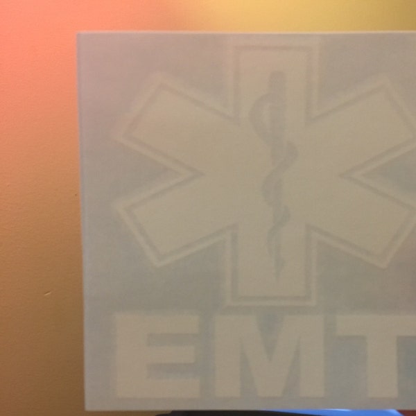 EMT Vinyl Decal, EMT Sticker, Emergency Medical Technician Decal, First ...