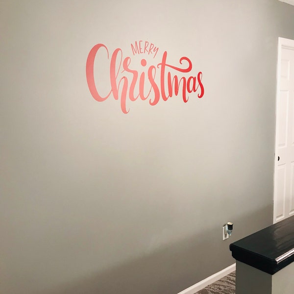 Merry Christmas Vinyl Decals for Walls, Holiday Wall Decor, Christmas ...