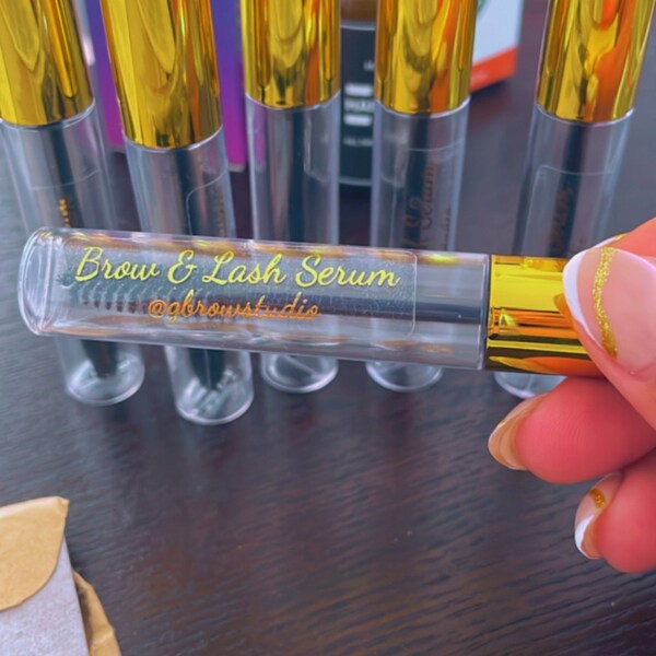 Custom Logo Branding Colour Stickers,clear Foil Eyelash Labels. Gloss ...