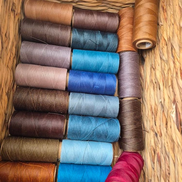 8 Linhasita Waxed Polyester Spool Package Deal/ Cords/ Strings/ Macrame ...