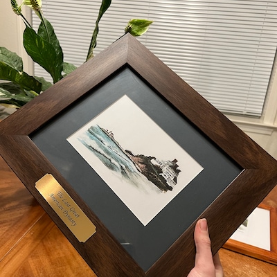 Engraved Brushed Copper Plate Picture Frame Art Label Name Tag - Etsy