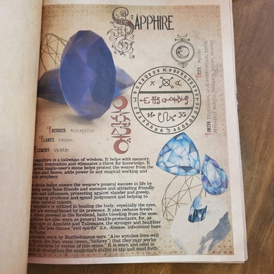 Book of Shadows, Printable Pages of Crystals and Minerals, Witchcraft, BOS Sheets, Magic Potion ...