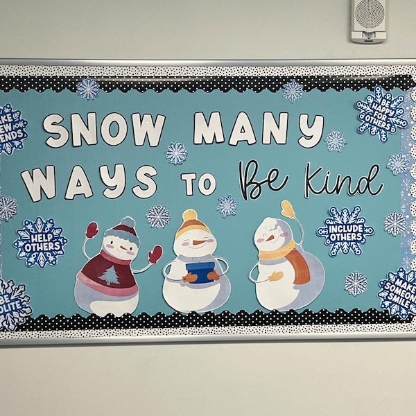 Snow Many Ways to Be Kind Bulletin Board Kit - Christmas Winter Holiday ...