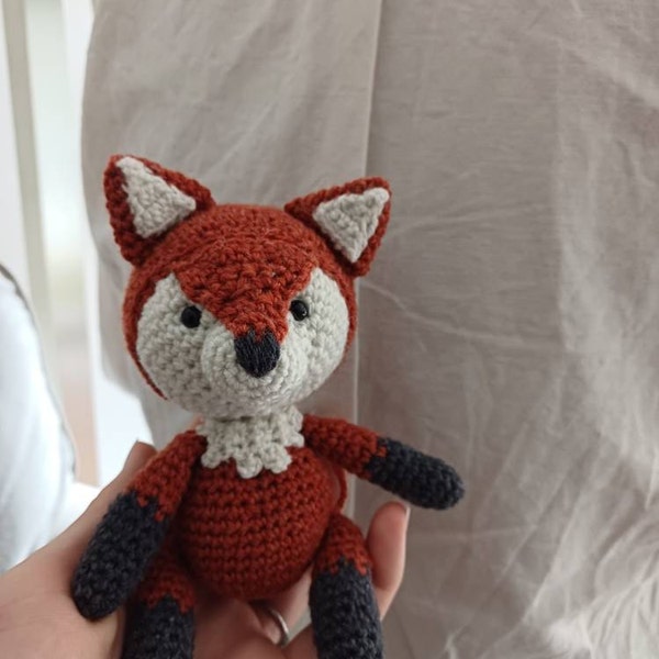 CROCHET PATTERN Lucy the Fox Crochet Amigurumi Stuffed Sitting Forest ...