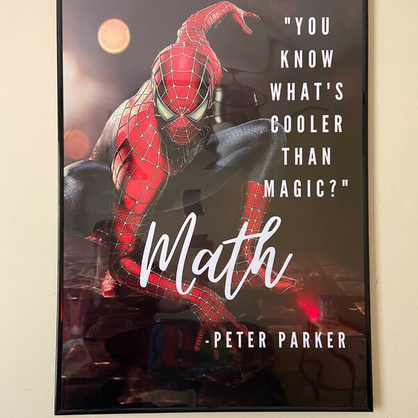 Spiderman Math Quote - Etsy