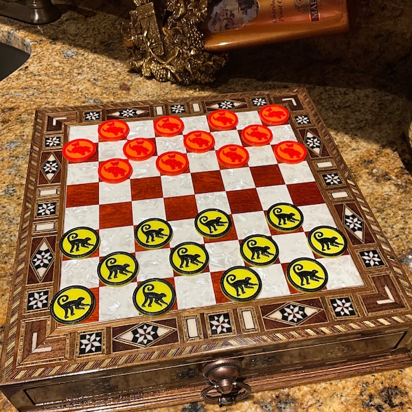 Create Your Own Checkers Set - Any Design and Color, Custom 3D Printed ...
